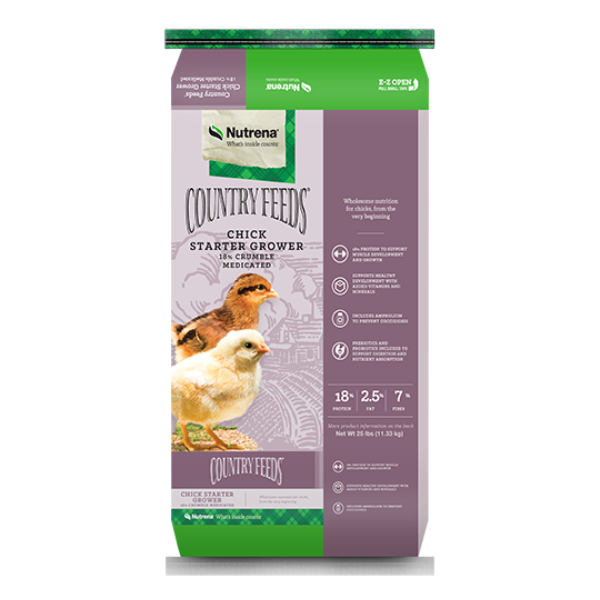 Nutrena Country Feeds Chick Starter Grower Medicated - Pasturas Los ...